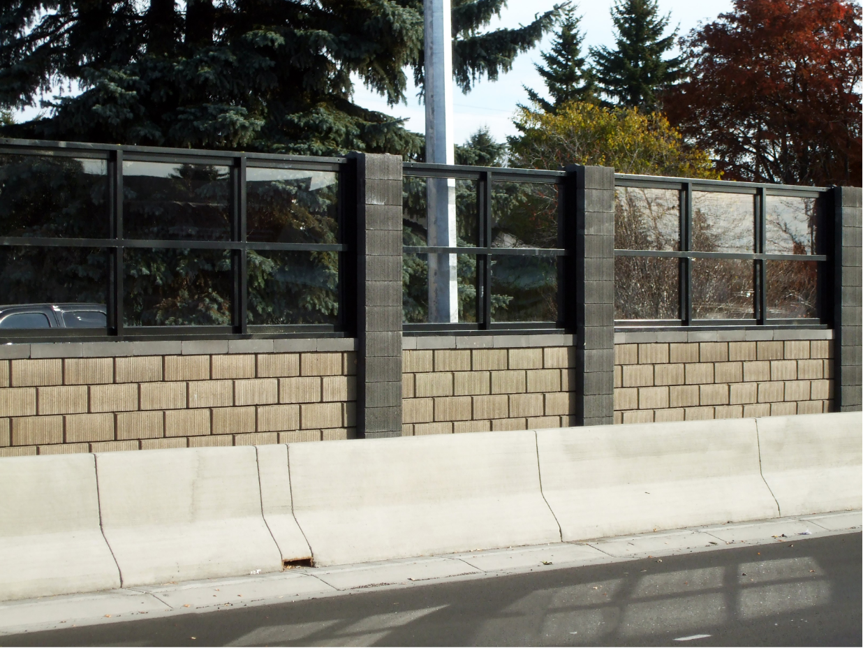 Transparent Ready-Fit Noise Wall Panels | Durisol Noise Barriers