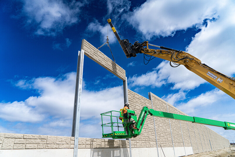 Woodbine Racetrack Acoustic Wall • Durisol Noise Barriers