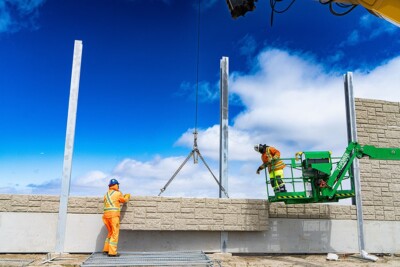 Woodbine Racetrack Acoustic Wall • Durisol Noise Barriers